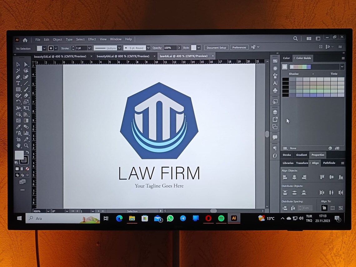 Custom Law Firm Logo Design: Professional Attorney Branding (AI, PDF ...