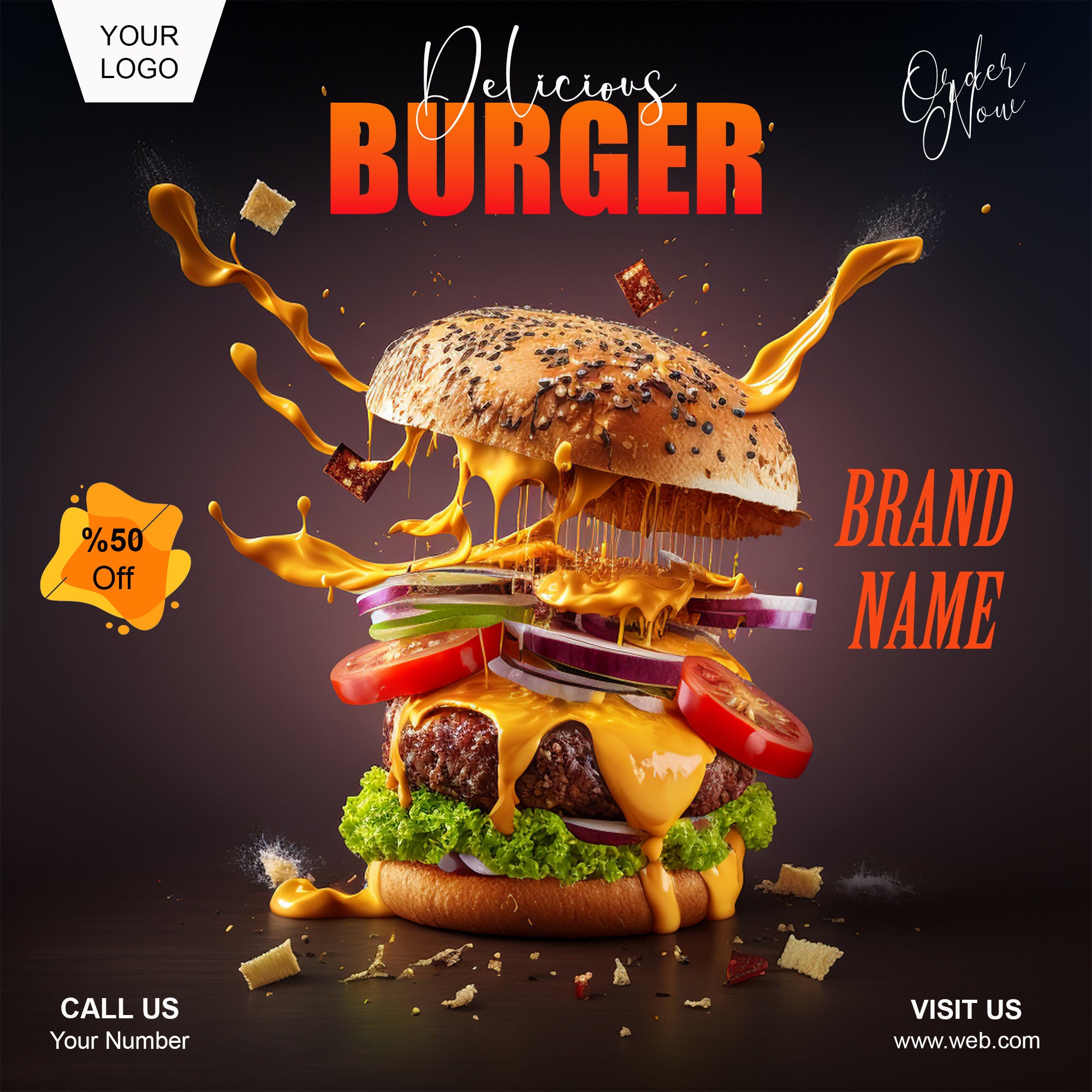 Burger Flyer Design / Burger Marketing Social Media / Fast Food ...