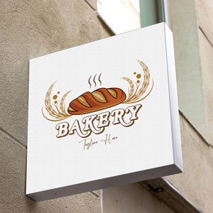 Modern Bakery Logo Design Package - Custom Pastry Shop Branding / Retro ...