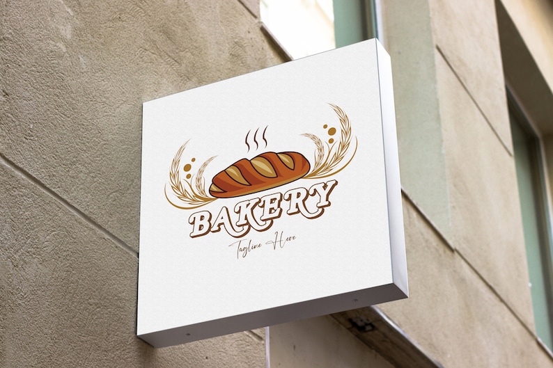 Modern Bakery Logo Design Package - Custom Pastry Shop Branding / Retro ...