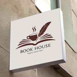 Editable Book Logo Design: Author, Blogger, Bookstore (AI, JPG, PDF) - Etsy