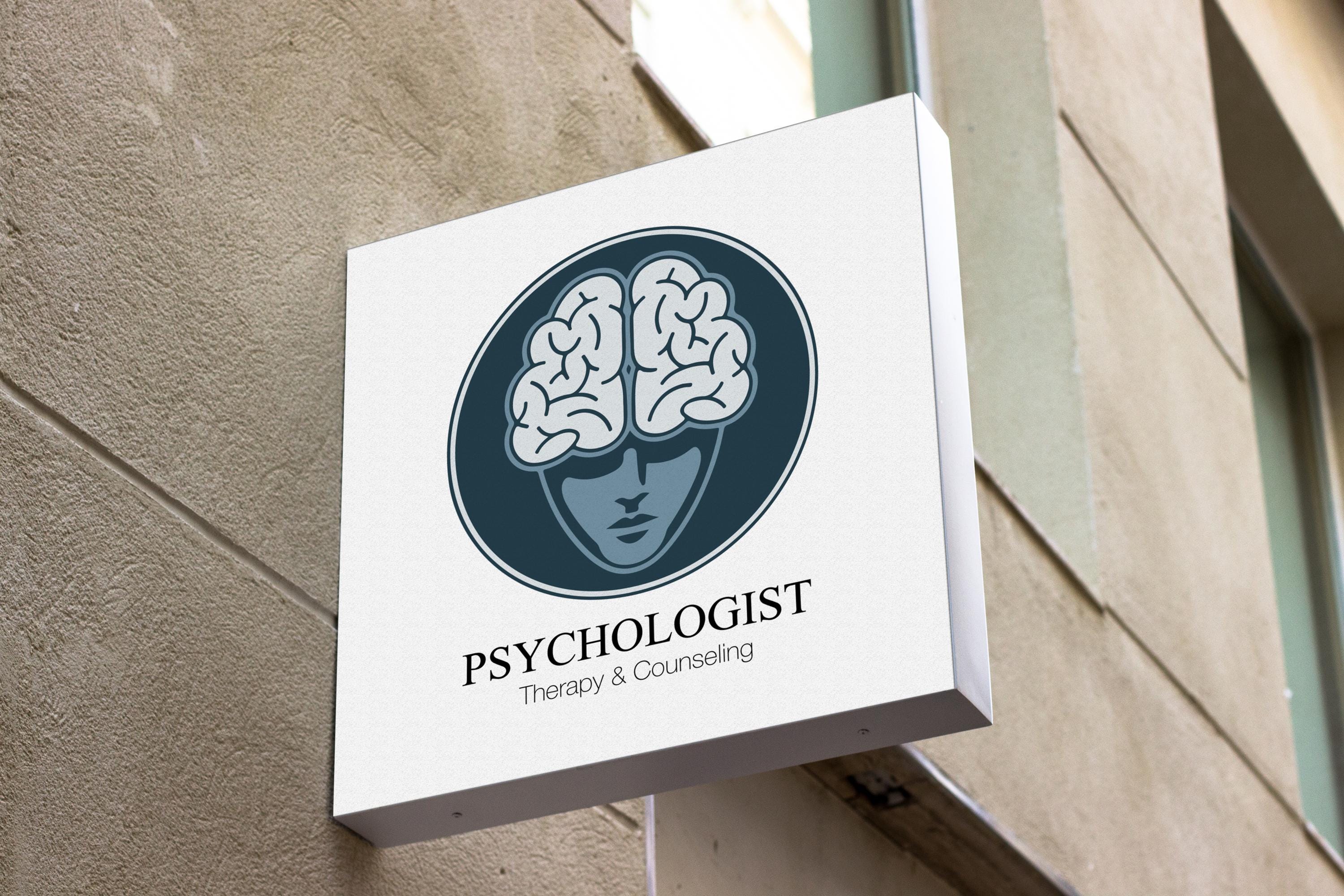 Custom Psychology Brain Logo Design Personalized Identity for Mental ...