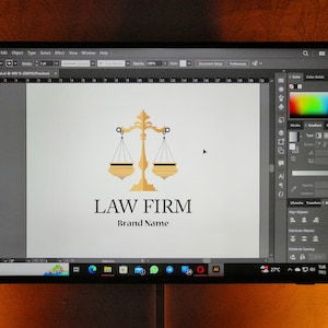 Lawyer Logo Design / Editable Law Firm Logo / Law Services Logo / Law ...