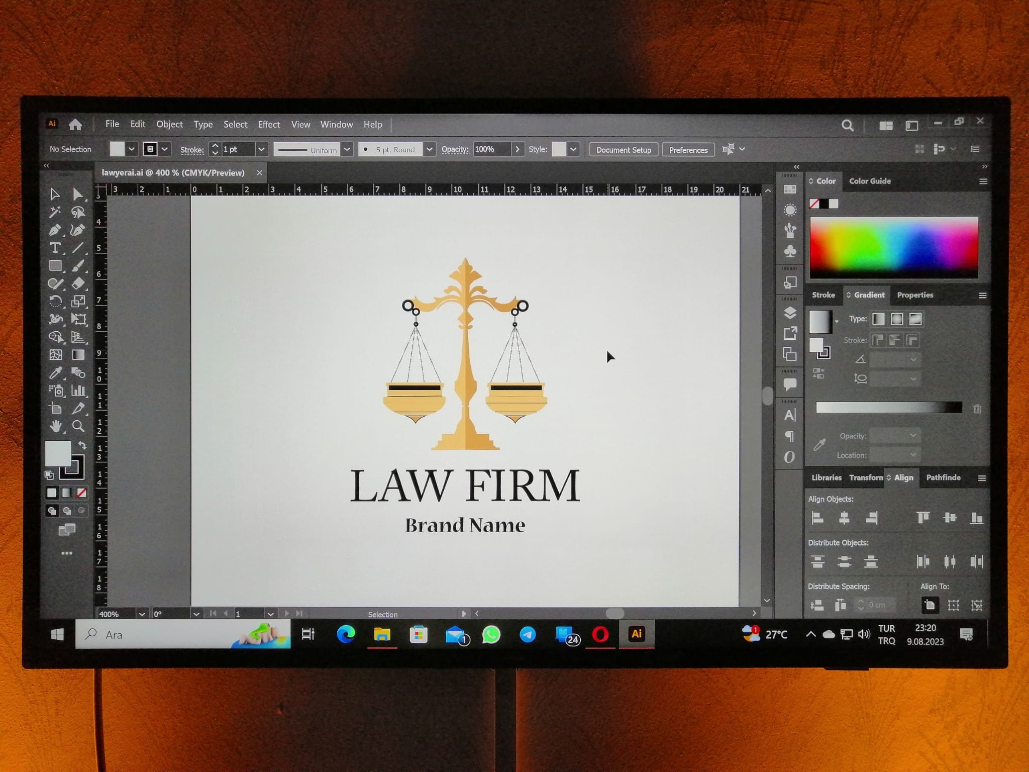 Lawyer Logo Design / Editable Law Firm Logo / Law Services Logo / Law ...