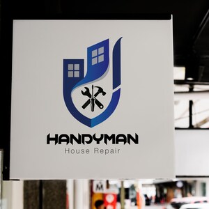 Stylish Handyman Logo Design / House Repair Business Logo / Home Repair ...