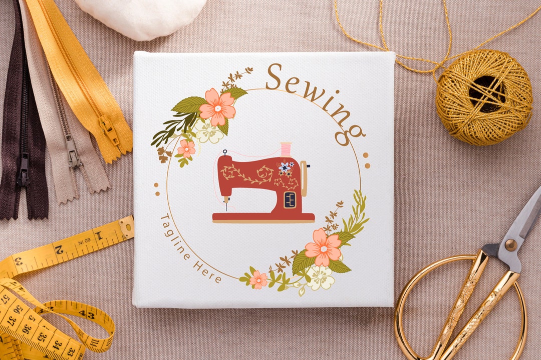 Sewing Logo Design / Editable Sewing Machine Logo / Tailor - Etsy