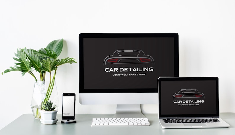 Custom Car Detailing Logo: Auto Repair, Ceramic Coating (editable .AI ...