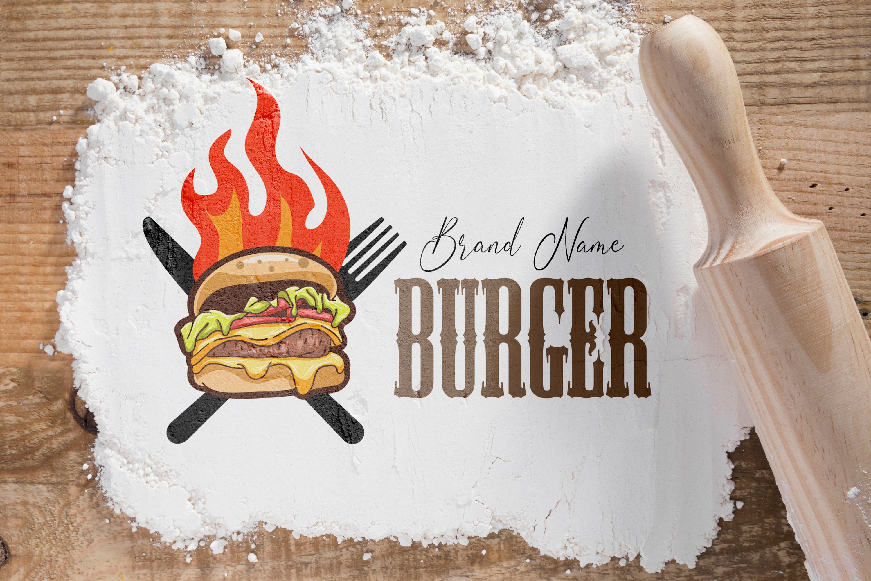 Burger Logo Design / Burger Shop Logo / Editable Fast Food Logo ...
