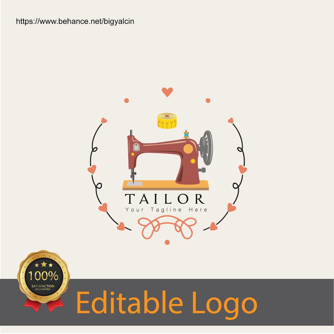 Custom Sewing Logo Design: Editable Tailor Branding (AI, PDF, JPG) - Etsy
