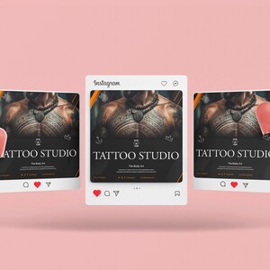 Tattoo Flyer Design / Tattoo Studio İnstagram Post / Tattoo Artist ...