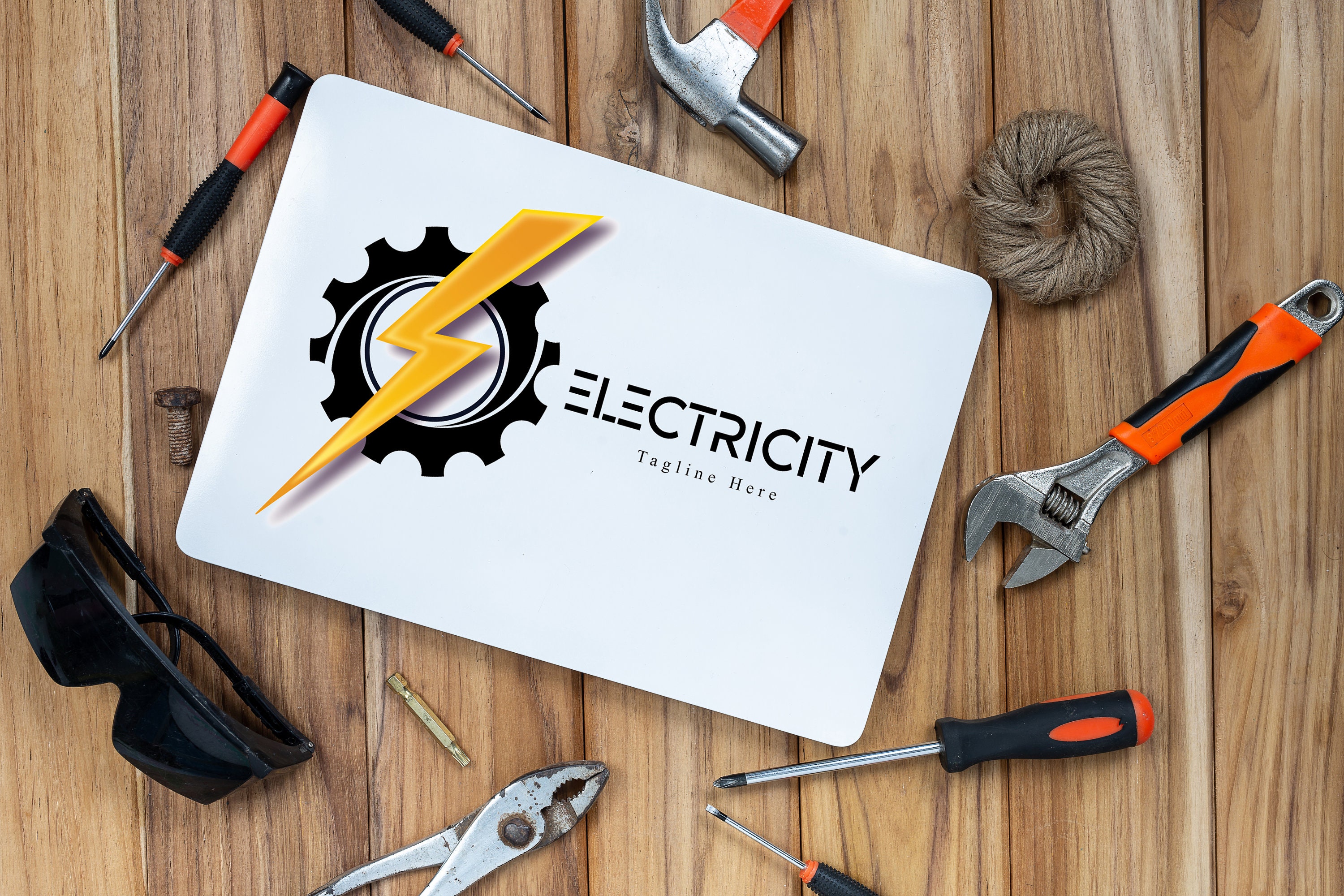 Electrician Logo Design / Electrical Logo / Thunder Logo / Handyman ...