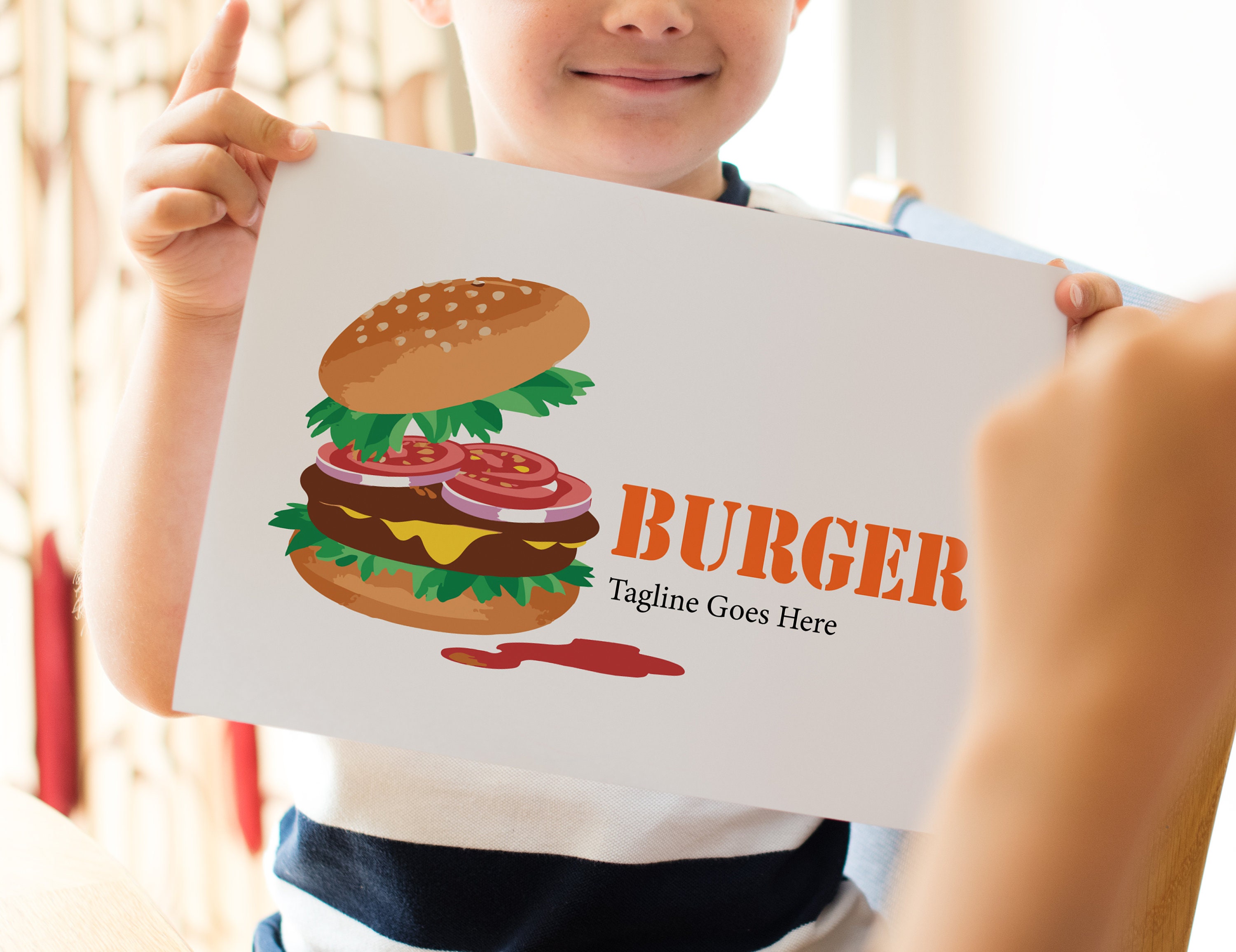 Burger Logo Digital Download Instant Artwork for Fast Food Lovers ...