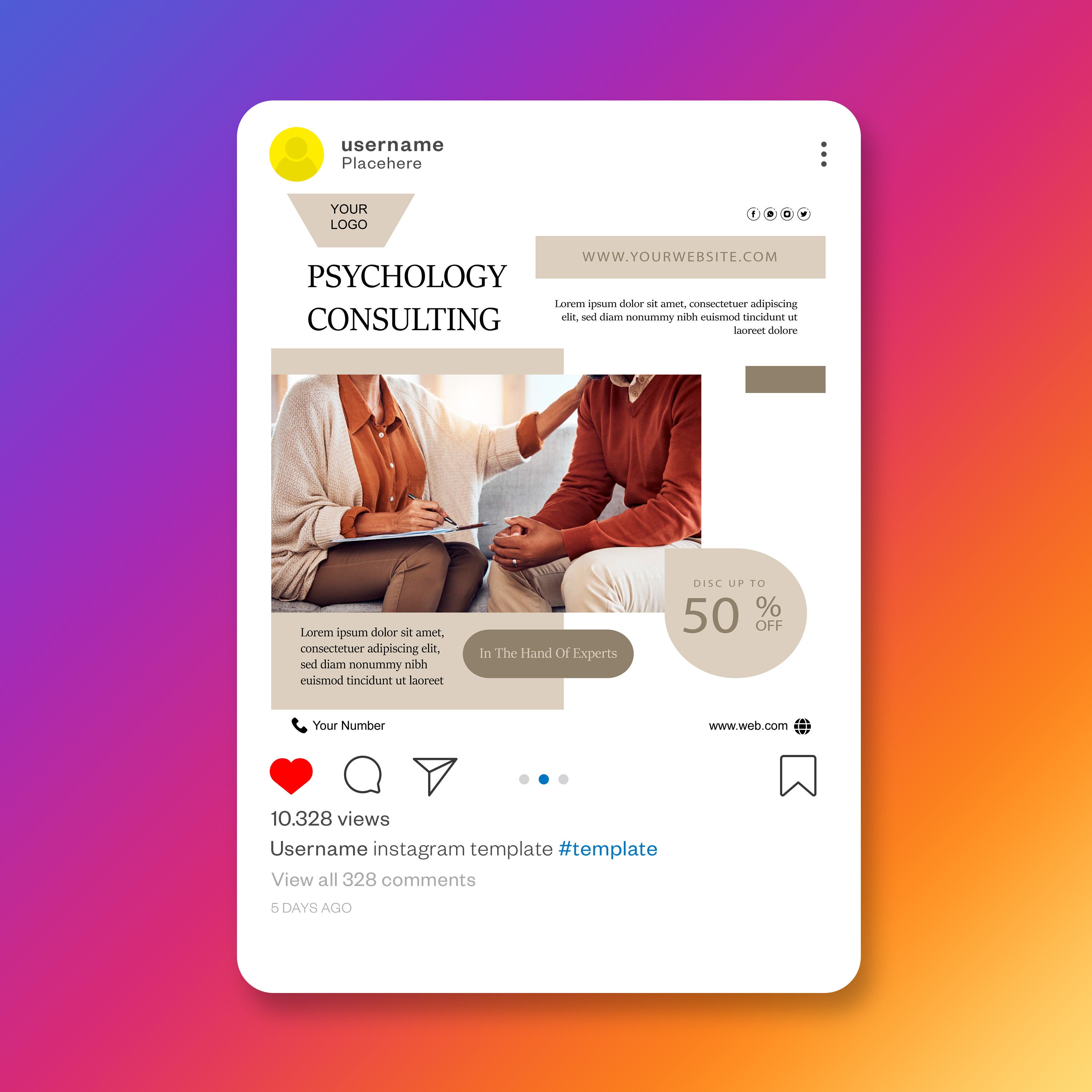 Editable Psychologist Flyer / Counseling Psychology Flyer Design ...