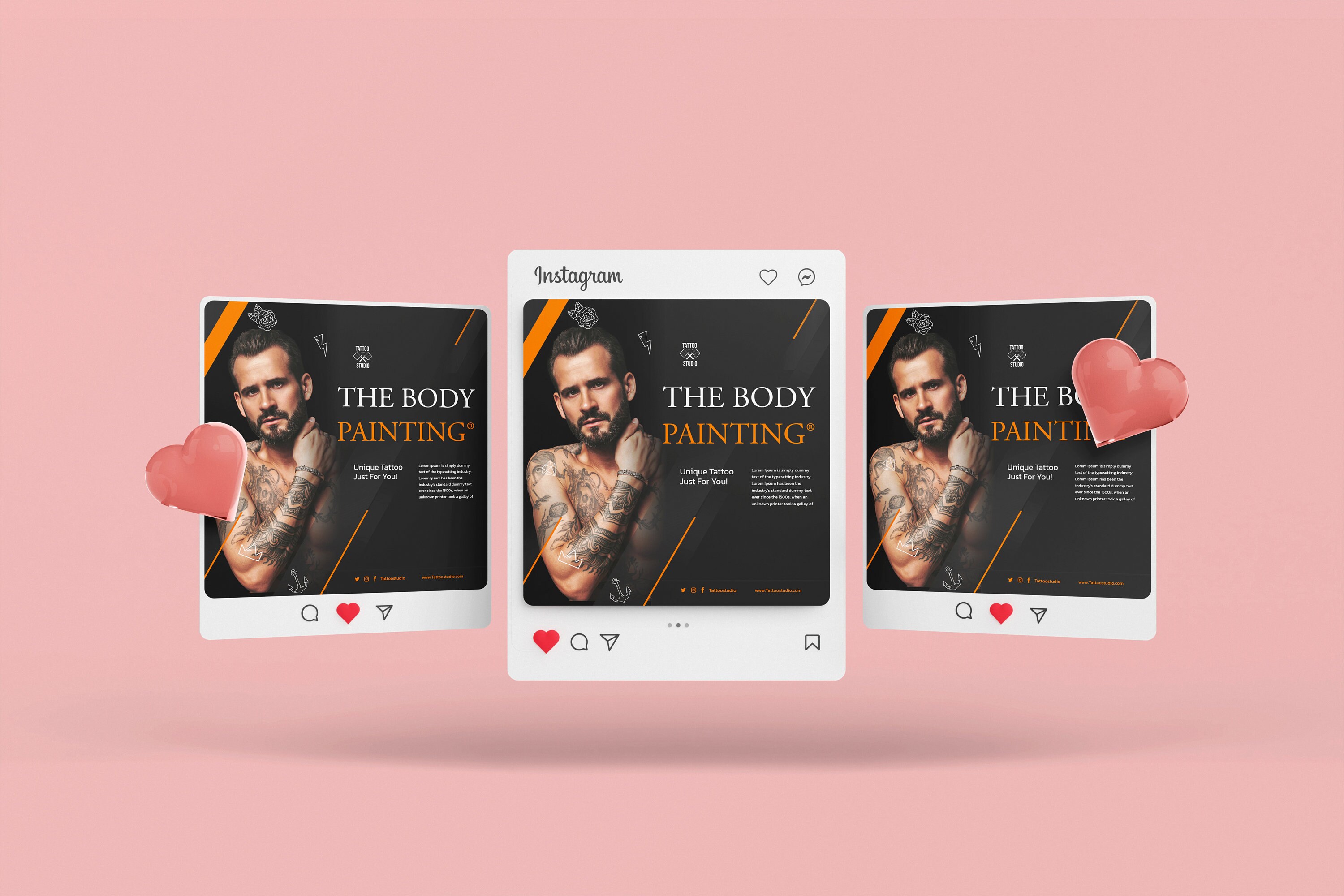 Tattoo Studio Flyer Template: Modern Ink Design (PSD) - Etsy