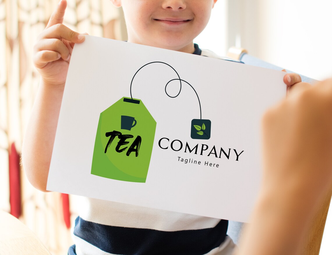 Charming Tea Shop Logo Design / Customizable Cafe Branding / Digital ...