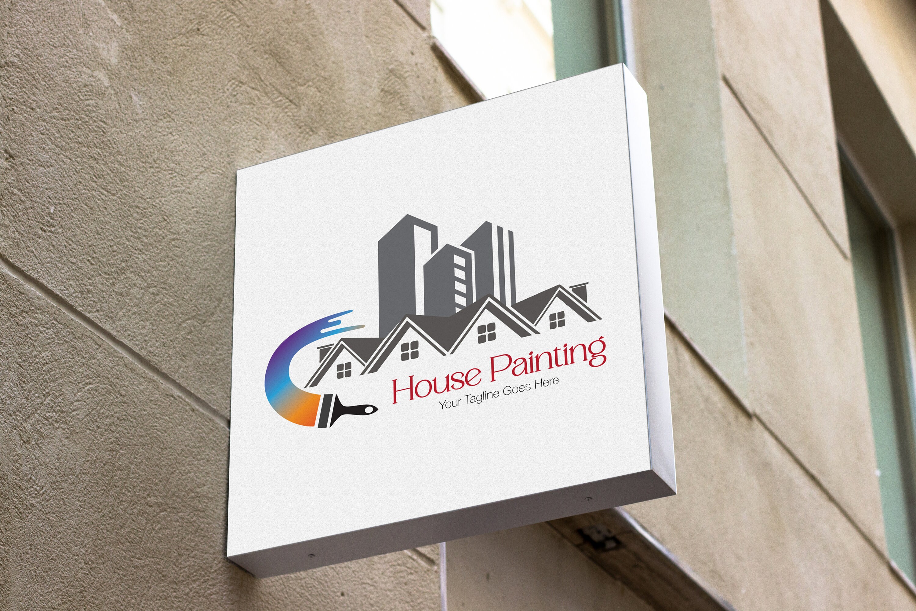 Stylish Painting Company Logo / House and Building Logo / House ...