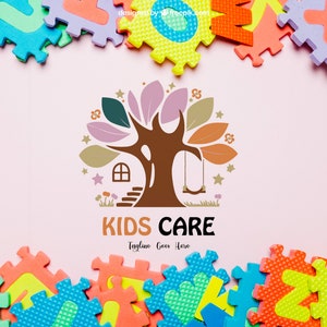 Kindergarten Logo Kit / Fun, Colorful, Editable (AI File) - Etsy