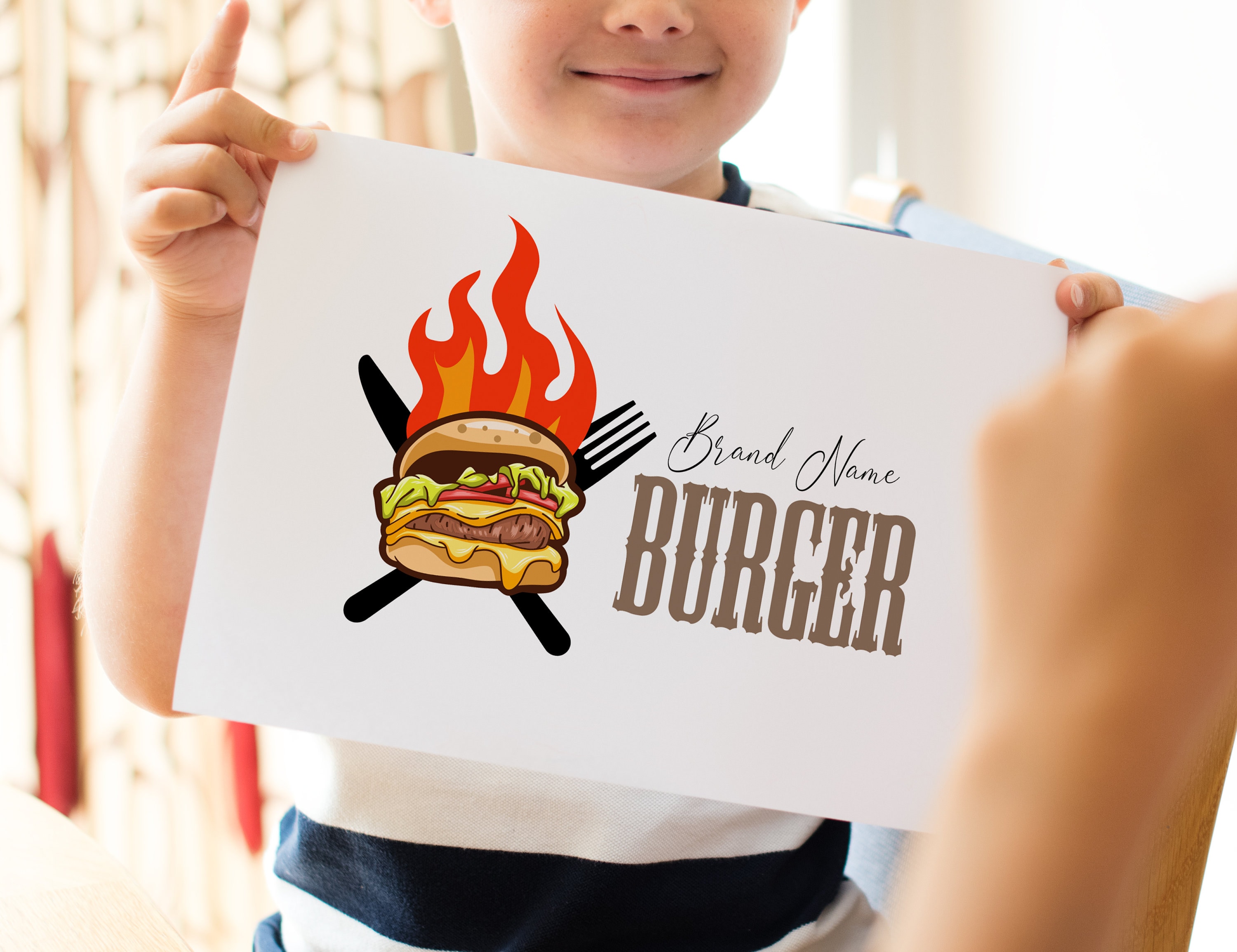Burger Logo Design / Burger Shop Logo / Editable Fast Food Logo ...