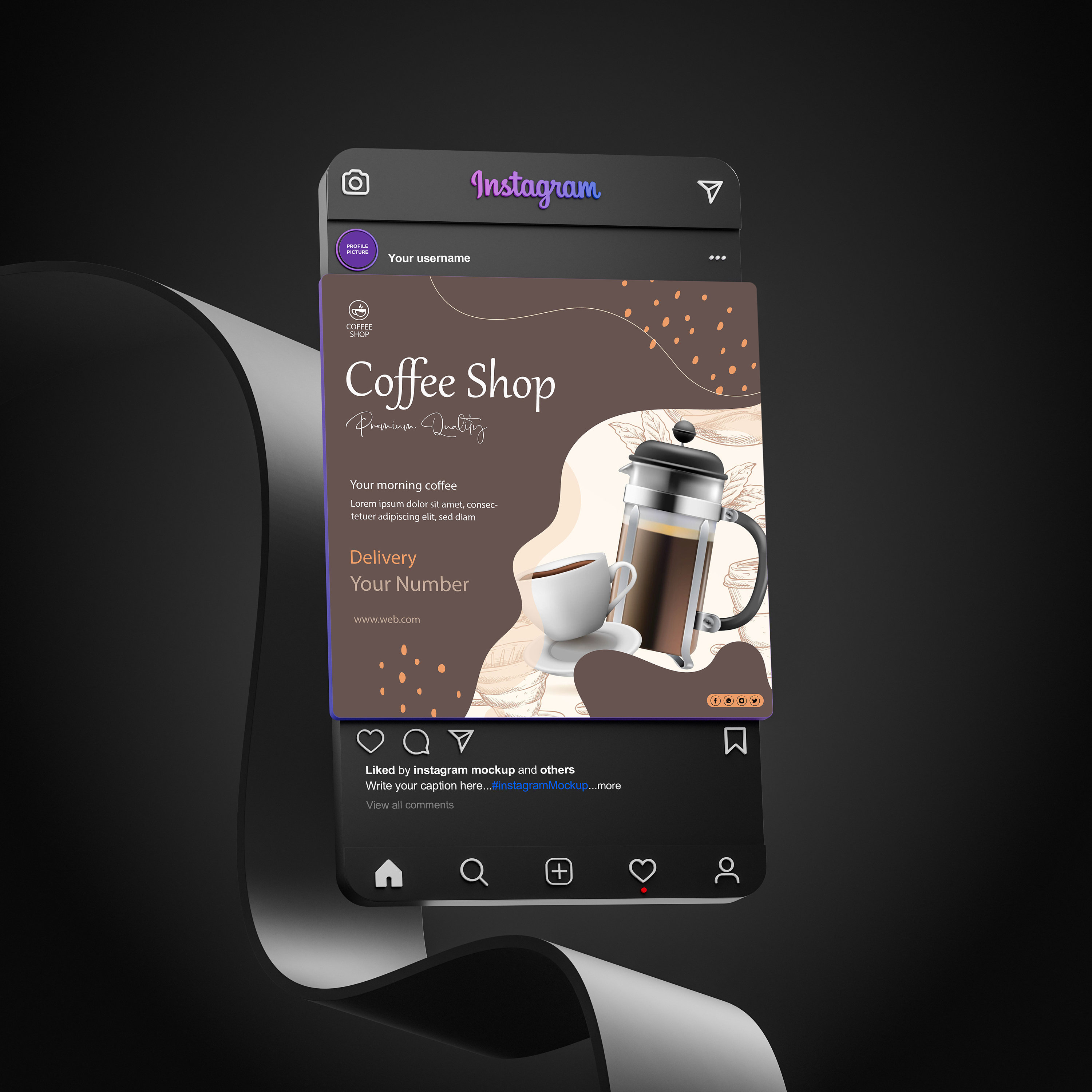 Coffee Flyer / Cafe Flyer Design / Coffee Instagram Post / Editable ...
