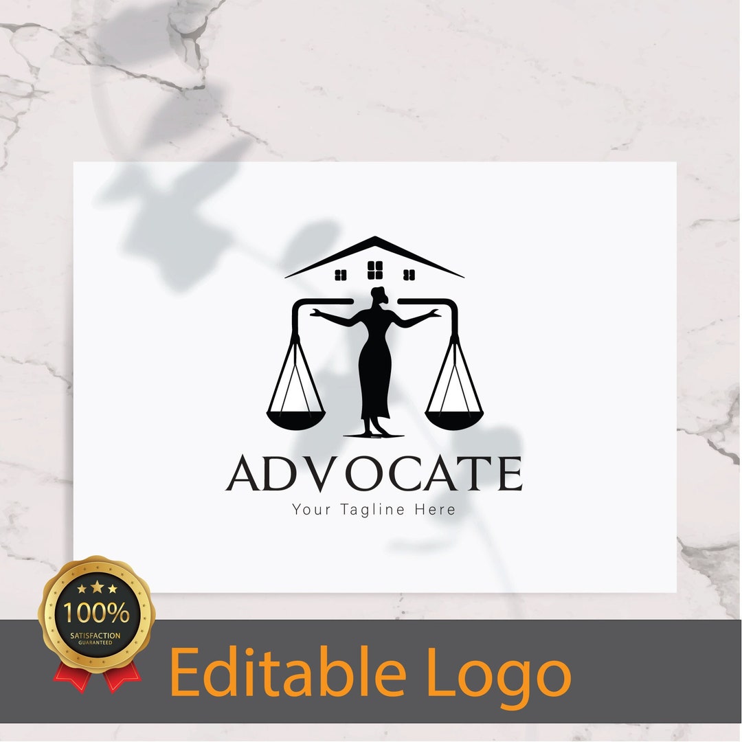 Law Logo for Woman / Law Office Logo / Lady Law Logo / Lady Justice ...