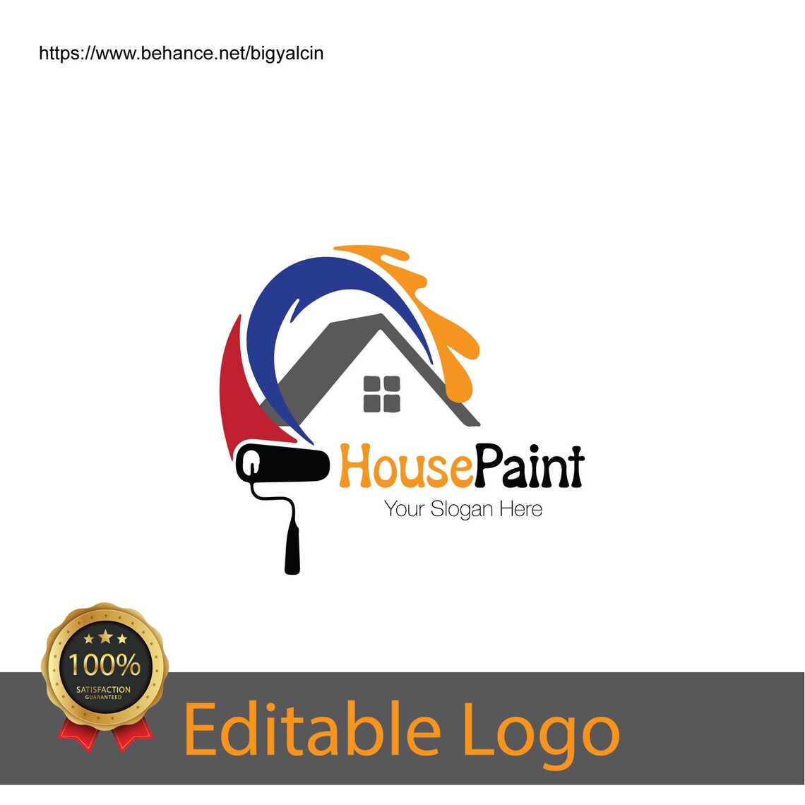 Custom Painting Company Logo / Colorful Painter Logo / Paint Brush Logo ...