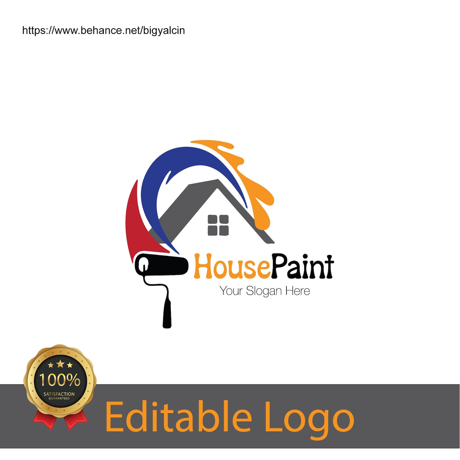 Custom Painting Company Logo / Colorful Painter Logo / Paint Brush Logo ...