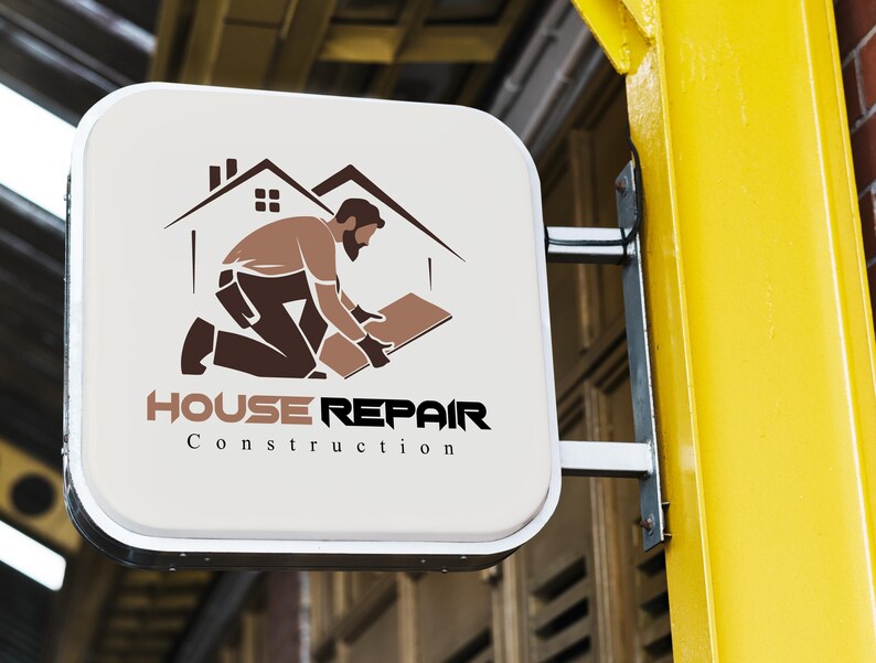 Home Repair Service Logo / Renovation Logo Design / Construction Logo ...