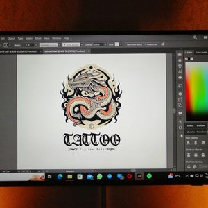 Editable Tattoo Studio Logo / Vintage Tattoo Logo Design / Vintage ...