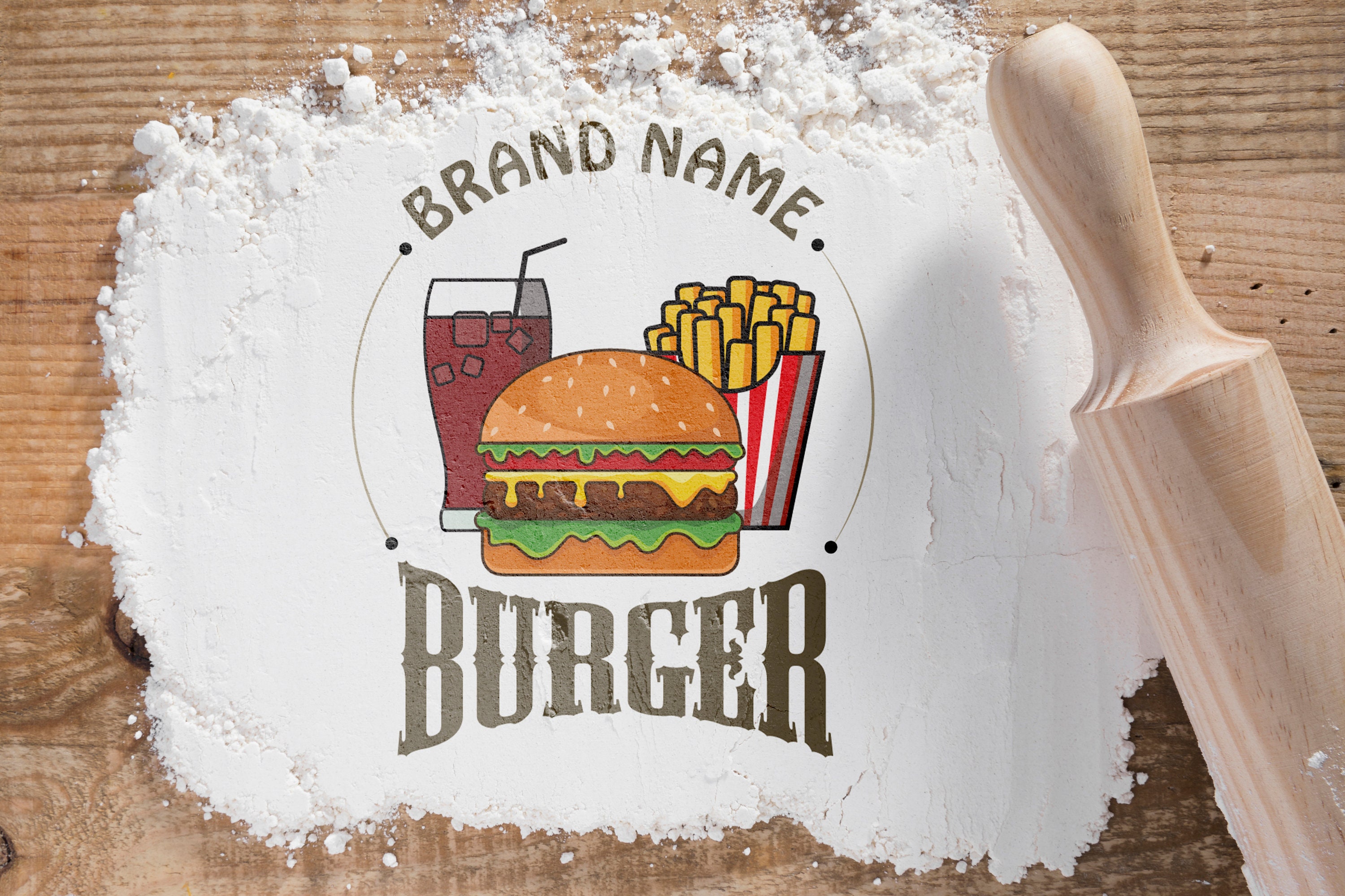 Burger Logo Design / Burger Shop Logo / Editable Fast Food - Etsy
