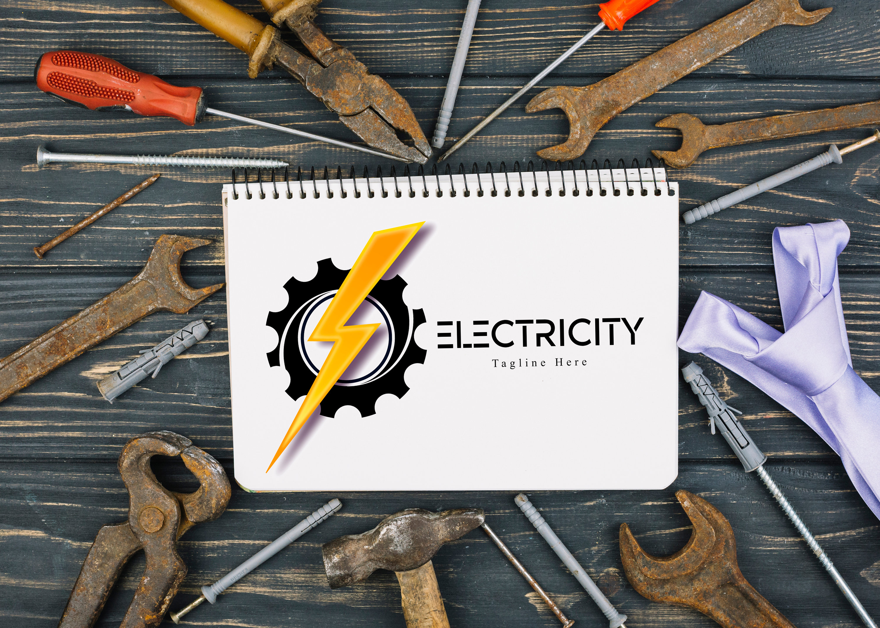 Electrician Logo Design / Electrical Logo / Thunder Logo / Handyman ...