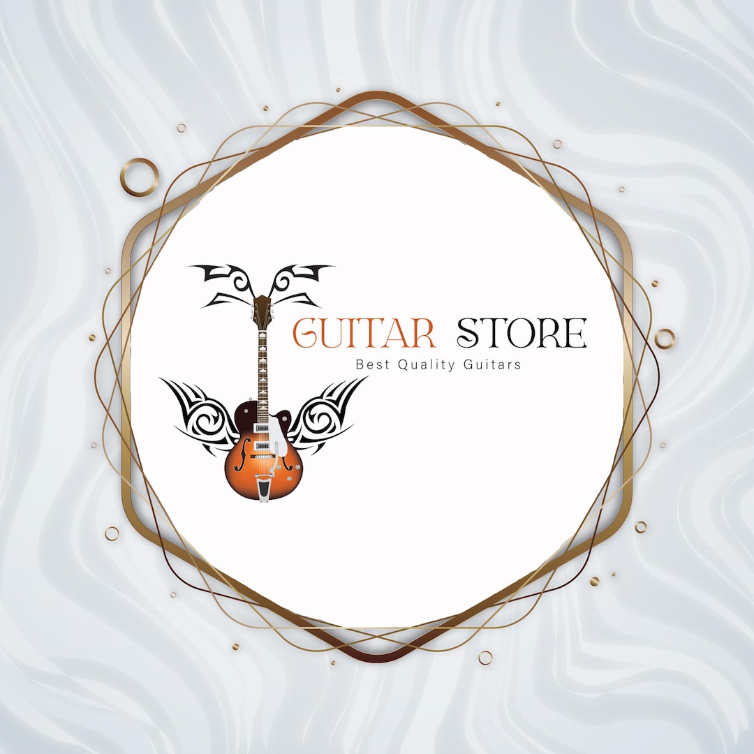 Guitar Store Logo / Musician Logo / Guitar With Tribal Clipart ...