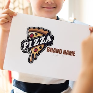 Pizza Logo Design / Pizza Shop Logo / Editable Fast Food Logo / Pizza ...