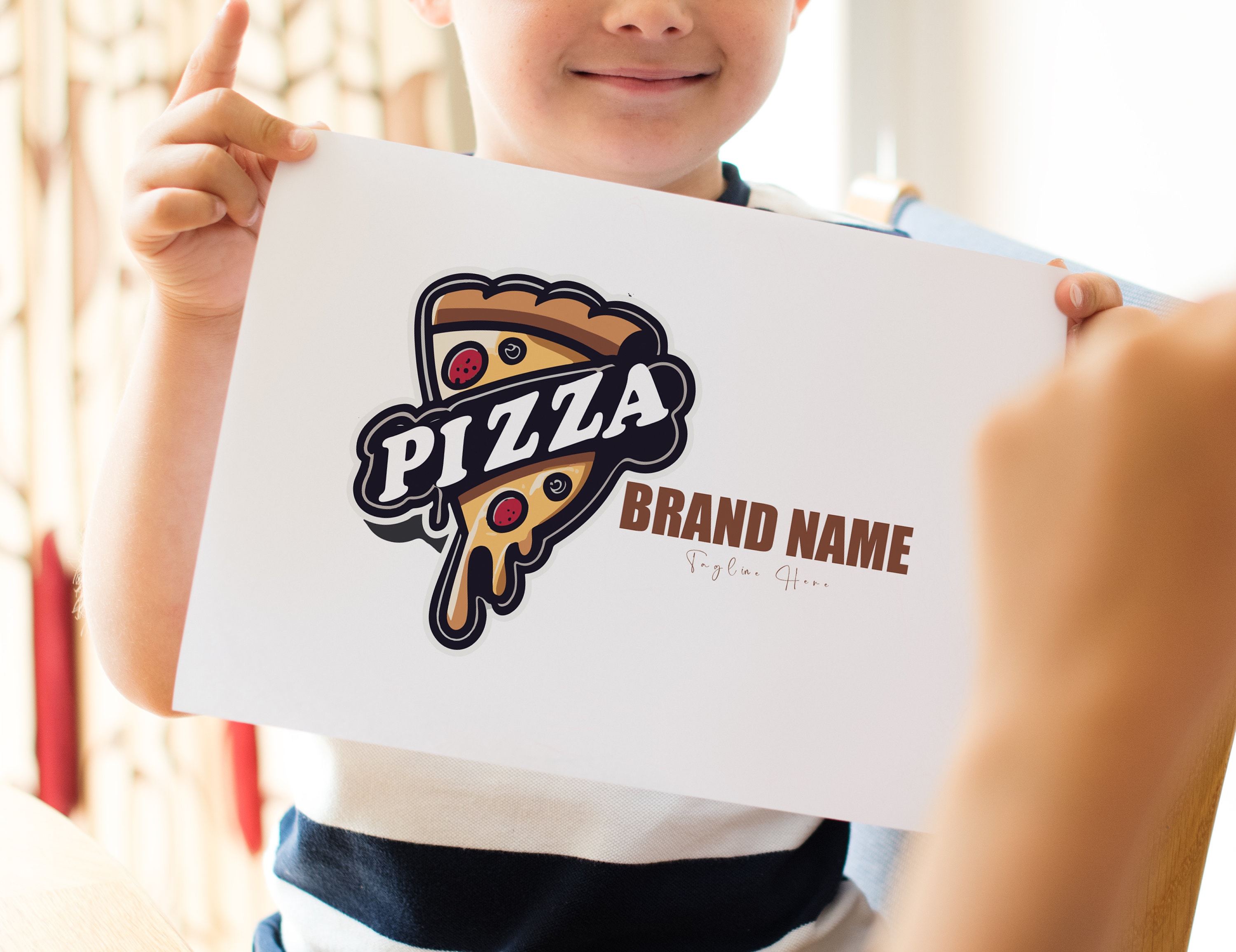 Pizza Logo Design / Pizza Shop Logo / Editable Fast Food Logo / Pizza ...