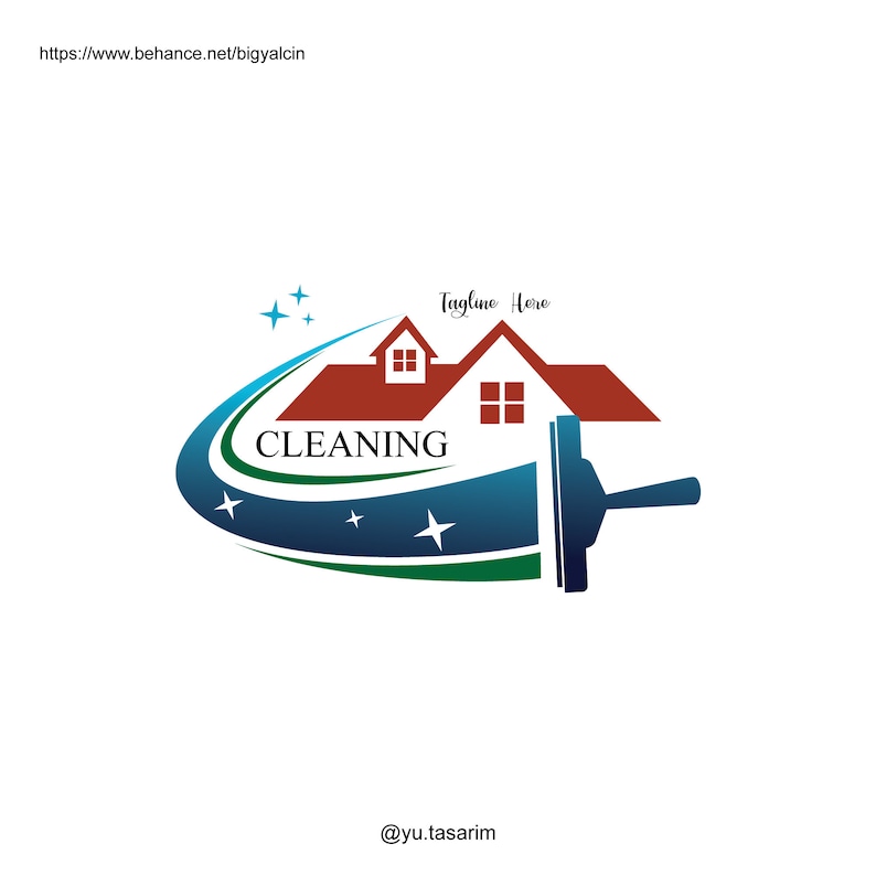 Cleaning Services Logo / House Cleaning Logo Design / Editable ...