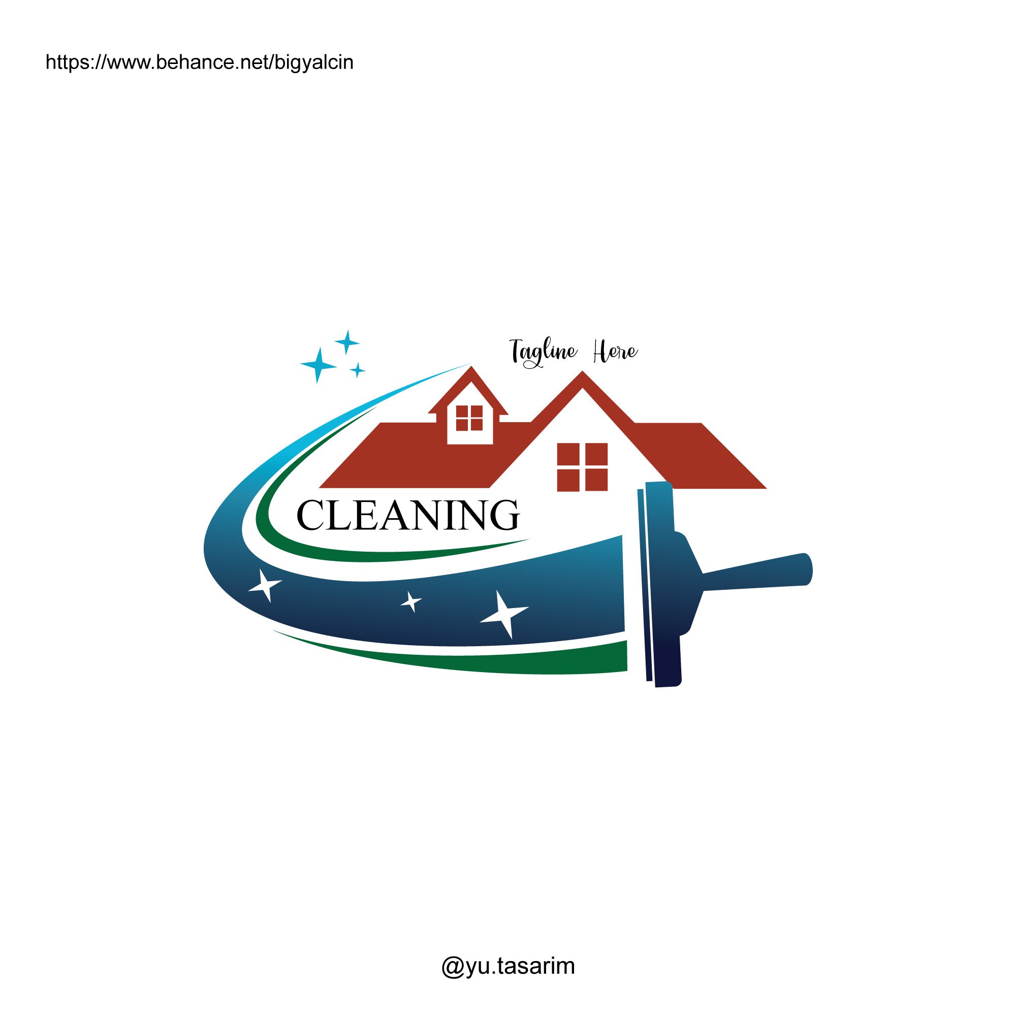 Cleaning Services Logo / House Cleaning Logo Design / Editable ...