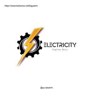 Electrician Logo Design: Lightning Bolt, Editable Electrical Business ...