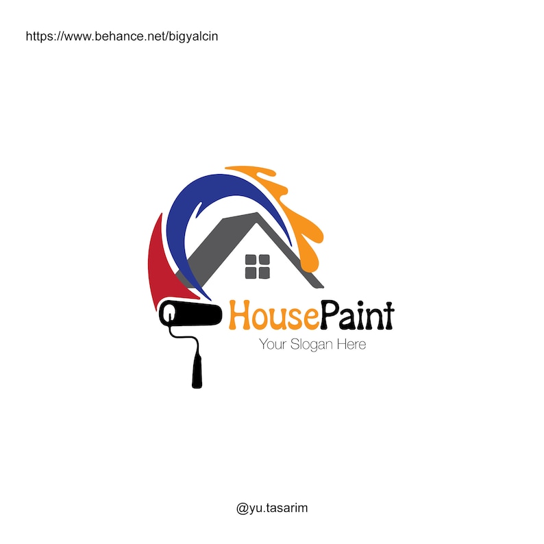 Custom Painting Company Logo / Colorful Painter Logo / Paint Brush Logo ...