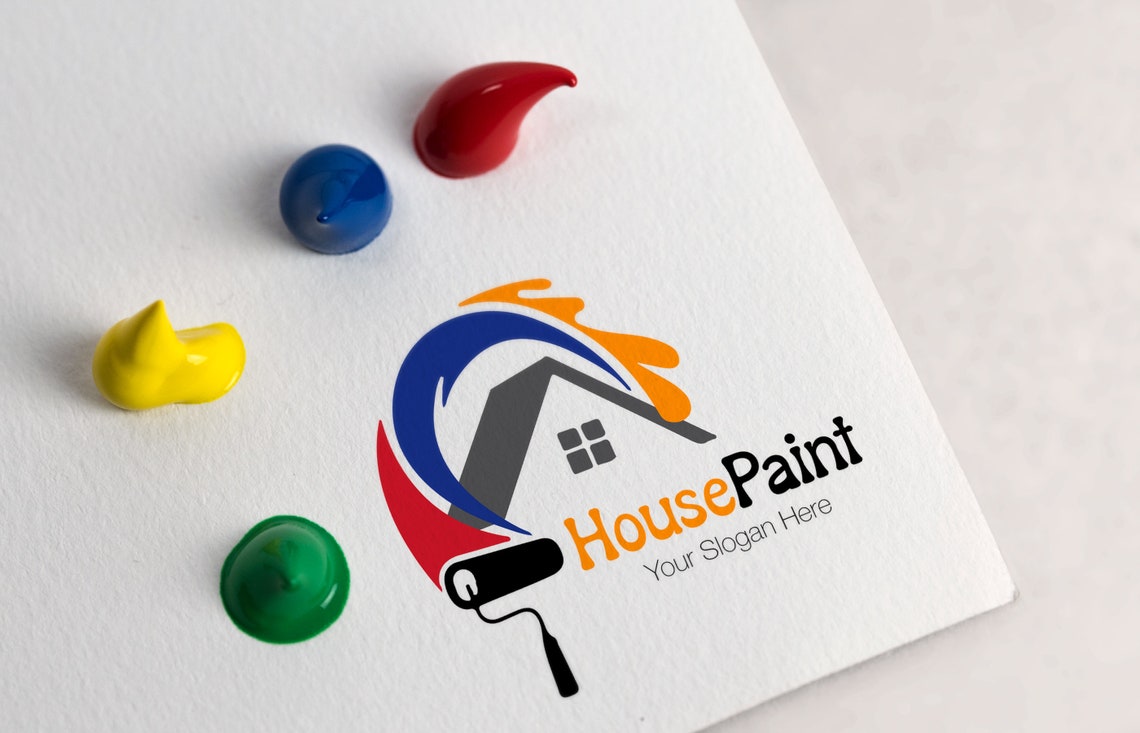 Custom Painting Company Logo / Colorful Painter Logo / Paint Brush Logo ...