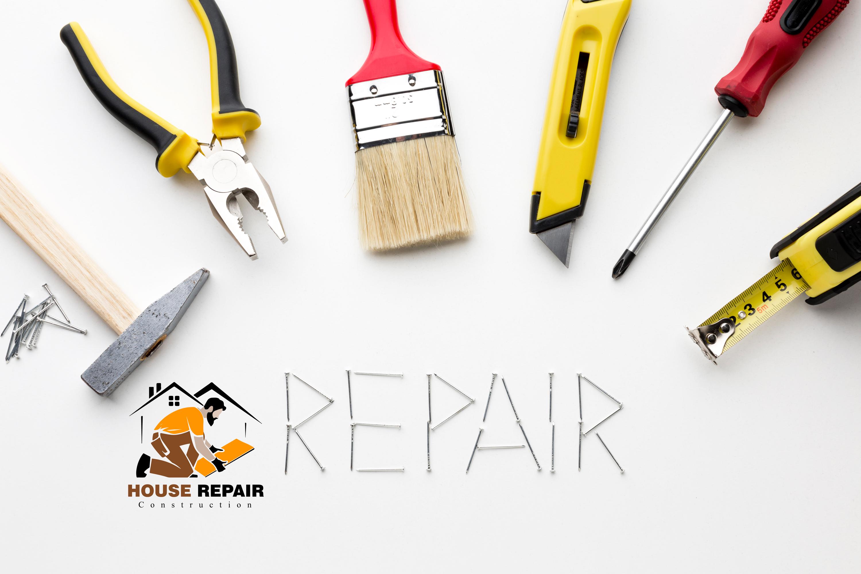 House Repair Logo Design: Custom Home Improvement Branding (AI, PDF ...