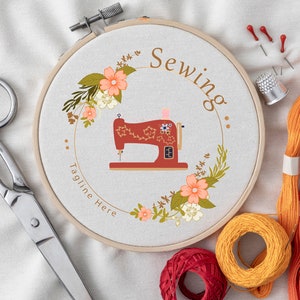 Sewing Logo Design / Editable Sewing Machine Logo / Tailor Logo ...