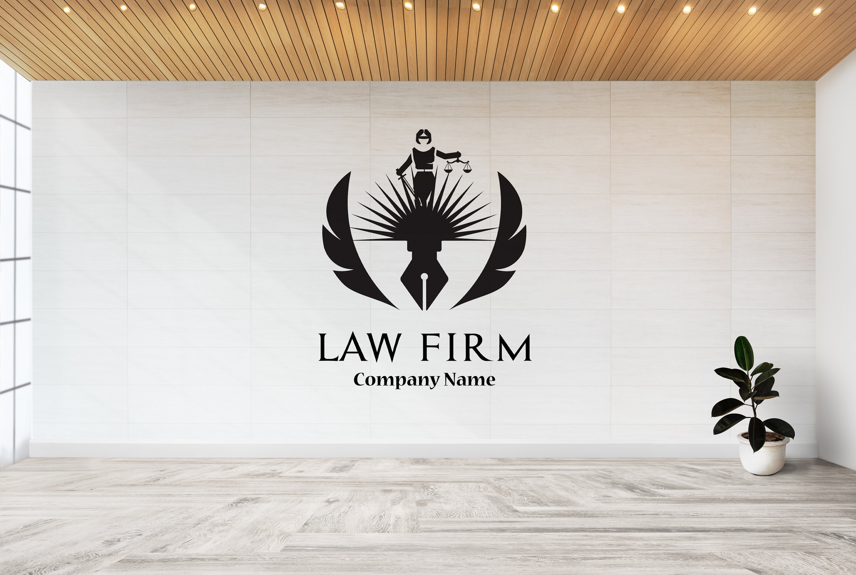 Lawyer Logo Design / Editable Law Firm Logo / Law Services Logo / Law ...