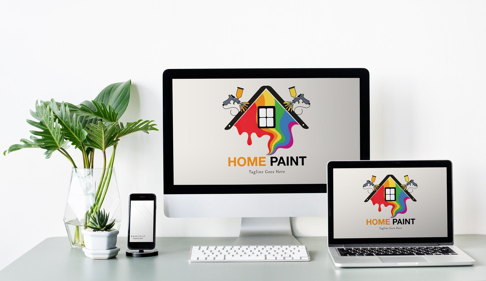 Custom House Painter Logo Design - Personalized Branding / Colorful ...