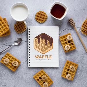 Delicious Waffle Logo - Logo for Ice Cream and Dessert Shops / Logo for ...