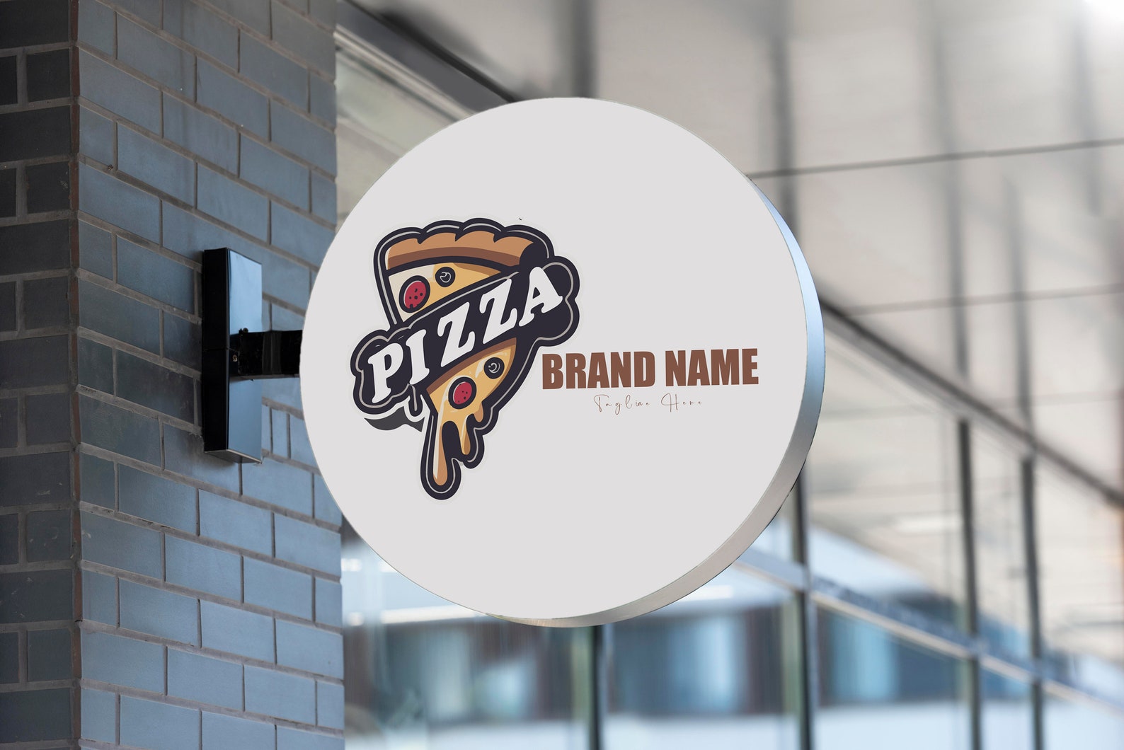 Pizza Logo Design / Pizza Shop Logo / Editable Fast Food Logo / Pizza ...