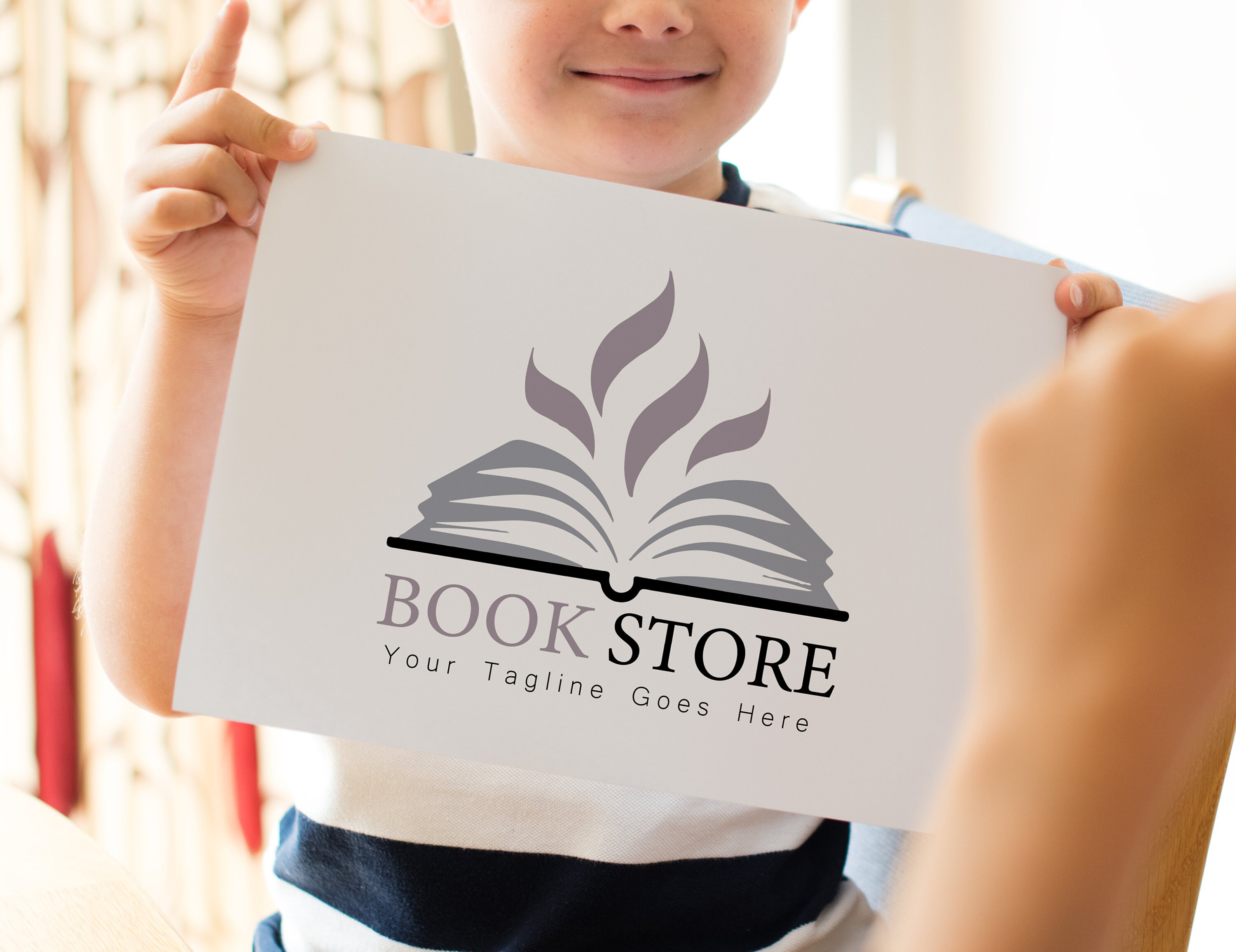 Custom Book Logo Tailored for Book Lovers and Bookstores / Literary ...