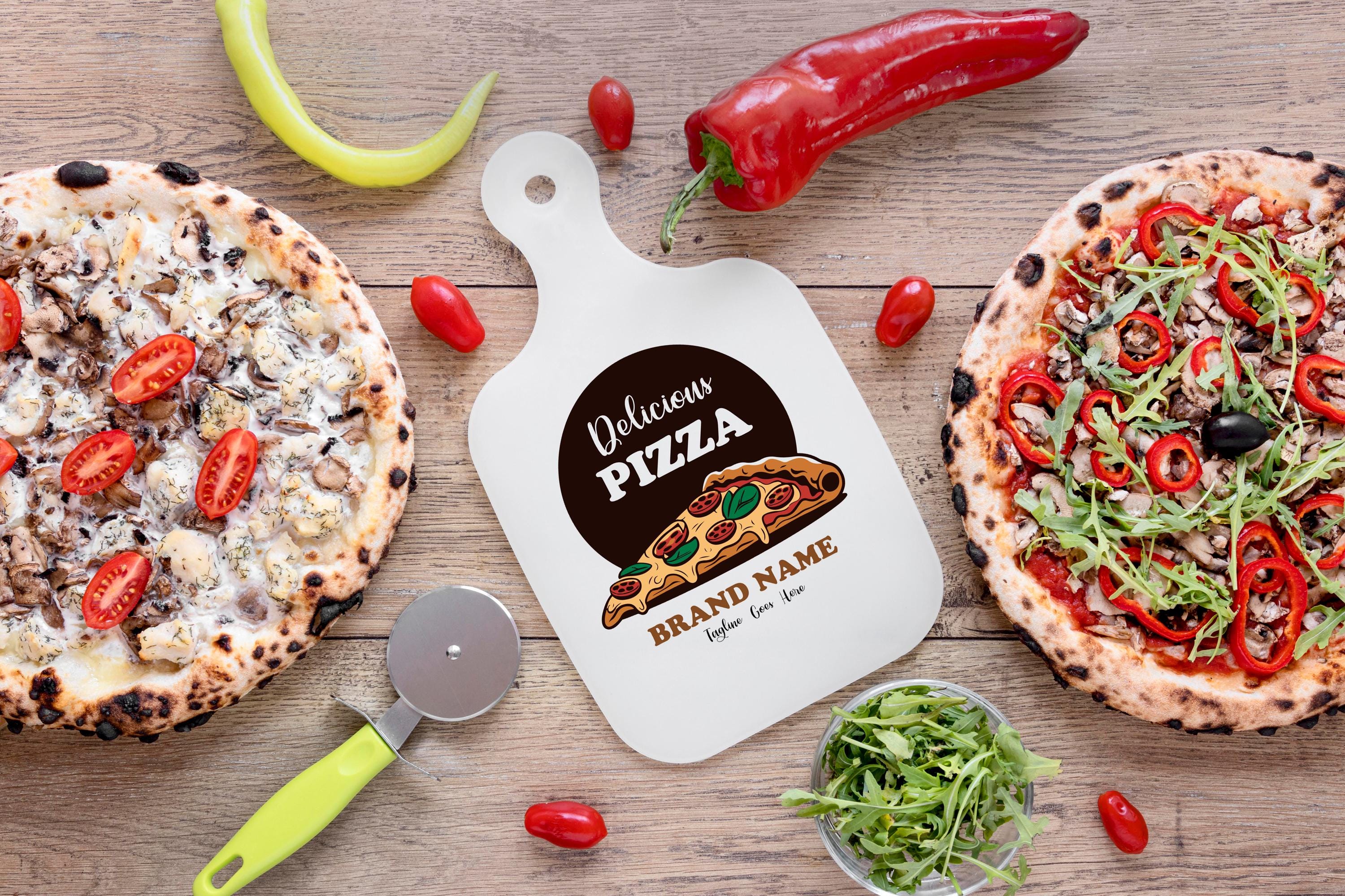 Unique Pizza Restaurant Logo Design: Editable AI, JPG, PDF (digital ...