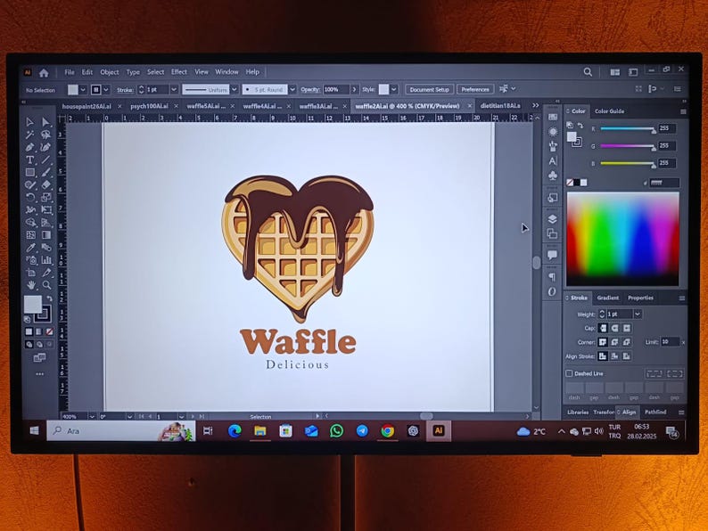Custom Waffle Logo Design - Sweet & Modern Branding for Waffle Shops ...