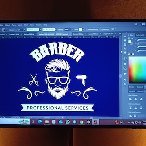 Modern Barber Logo - Perfect for Stylish Barbershops / Elegant Haircut ...