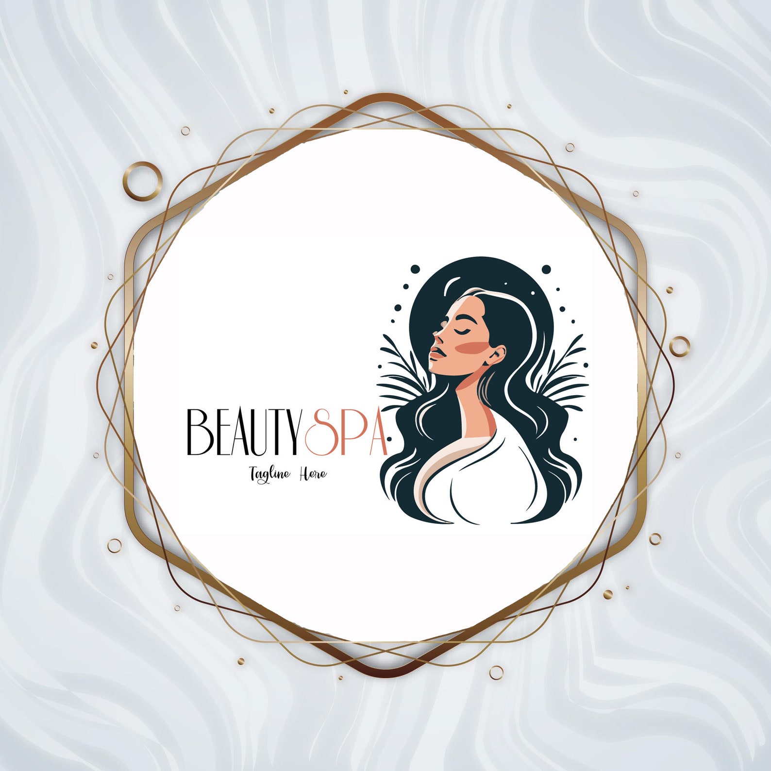 Modern Beauty Salon Logo Design: Custom Spa Brand Identity (AI, PDF ...