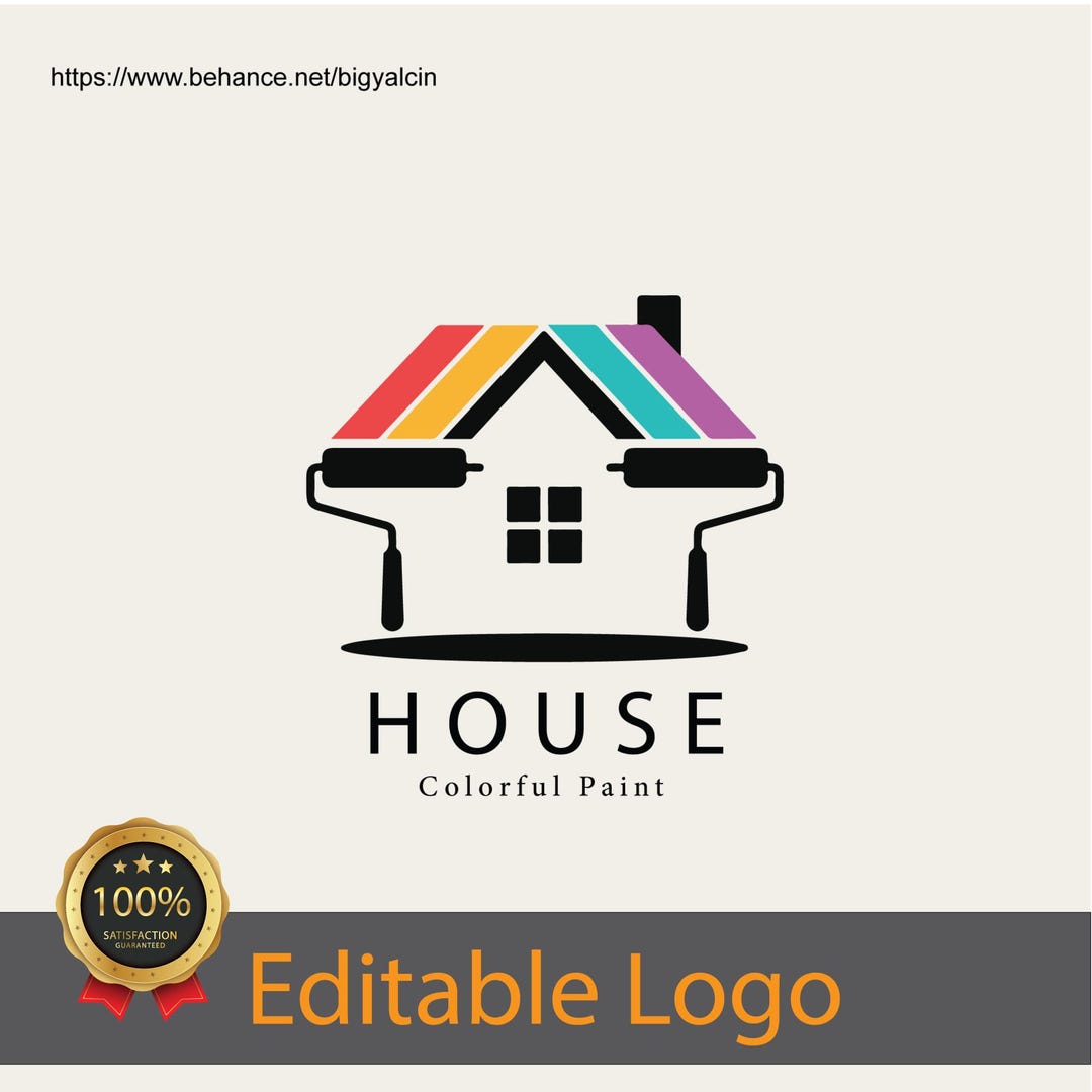 Colorful House Painter Logo Design | Home Renovation & Painting ...